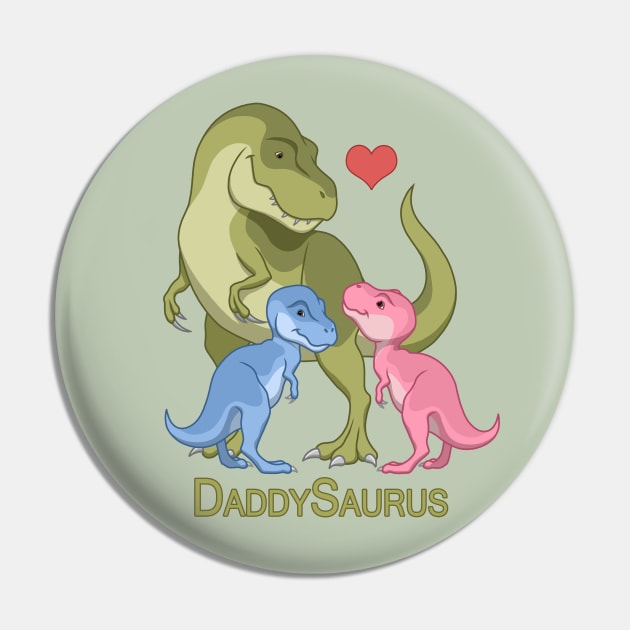 DaddySaurus T-Rex Father & Twin Boy Girl Dinosaurs - Dinosaurs - Pin ...
