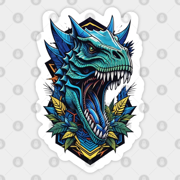 Mutant T-rex - Prehistoric - Sticker | TeePublic