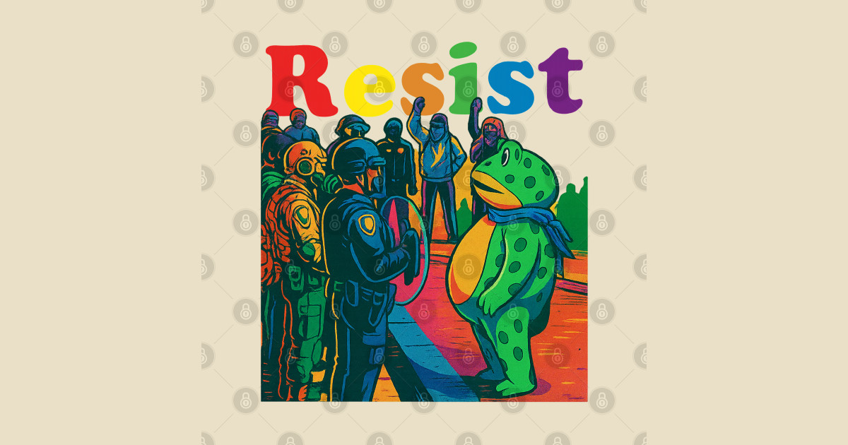 Portland-Frog-protest - Portland Frog Protest - T-Shirt | TeePublic