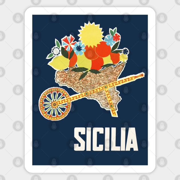 Estate in Sicilia, Travel Poster - Travel - Sticker | TeePublic