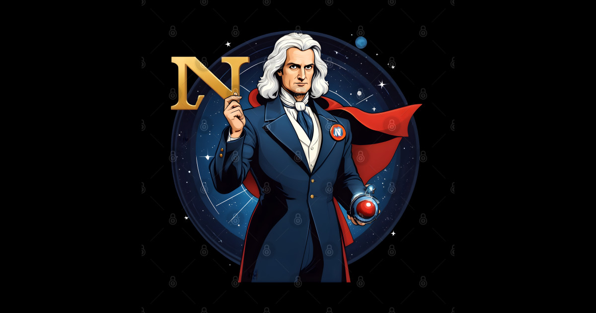 Isaac Newton Shirt – Vintage Scientist Portrait Design - Isaac Newton ...