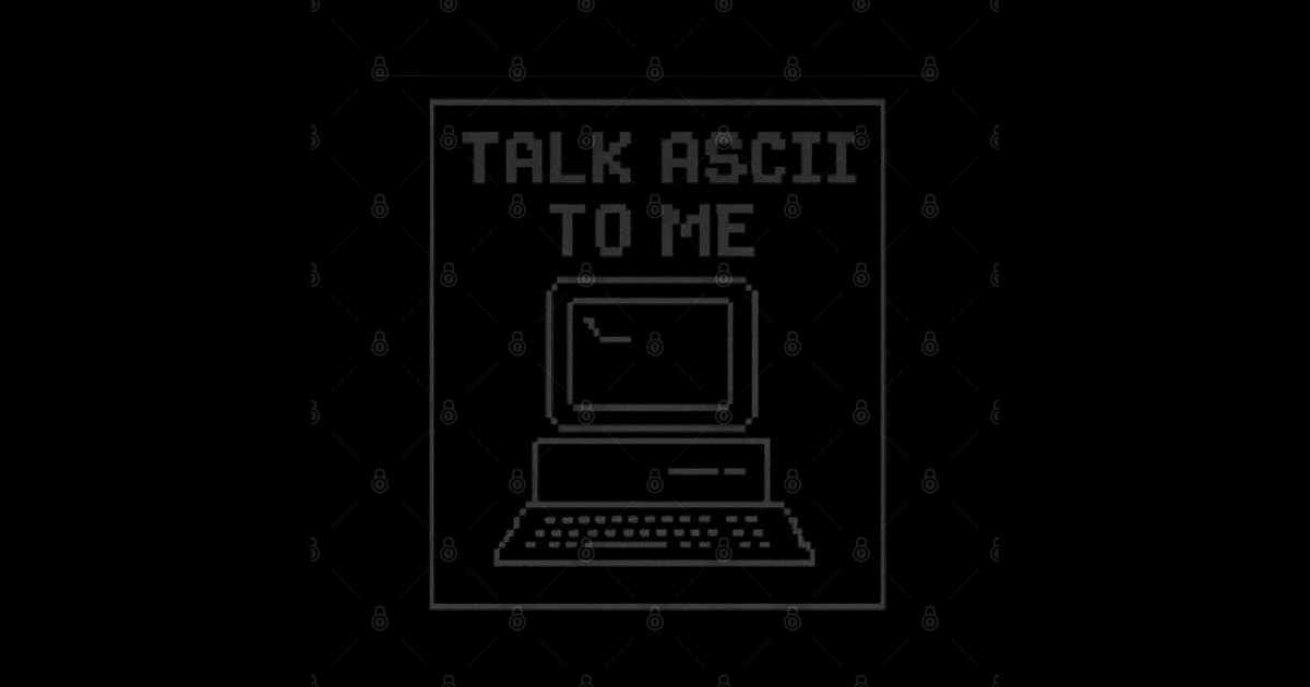 Talk ASCII to Me – Retro 8-Bit Typography Poster - Retro - Tapestry ...