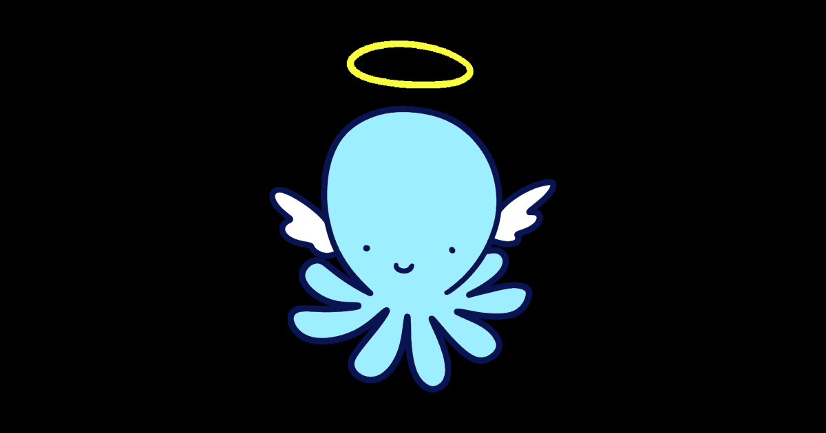 Angel Octopus - Octopus - Sticker | TeePublic