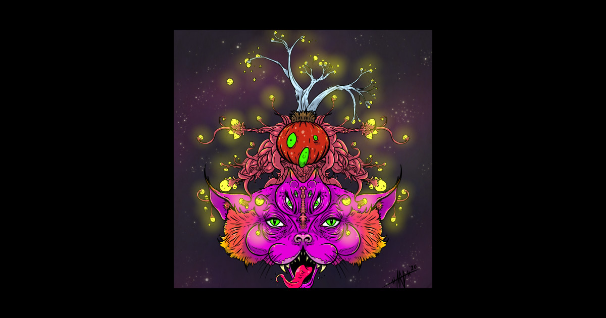 DMT Cheshire Cat - Psychedelic - Magnet | TeePublic