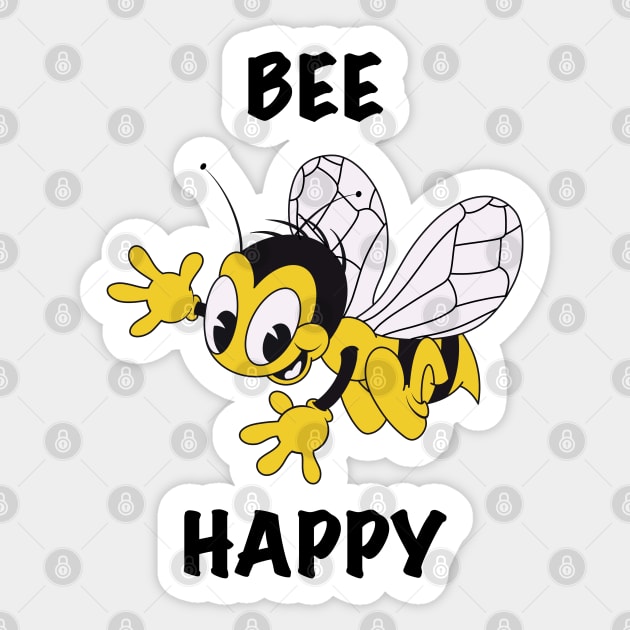 Cute Cartoon Bee - Bee - Sticker | TeePublic
