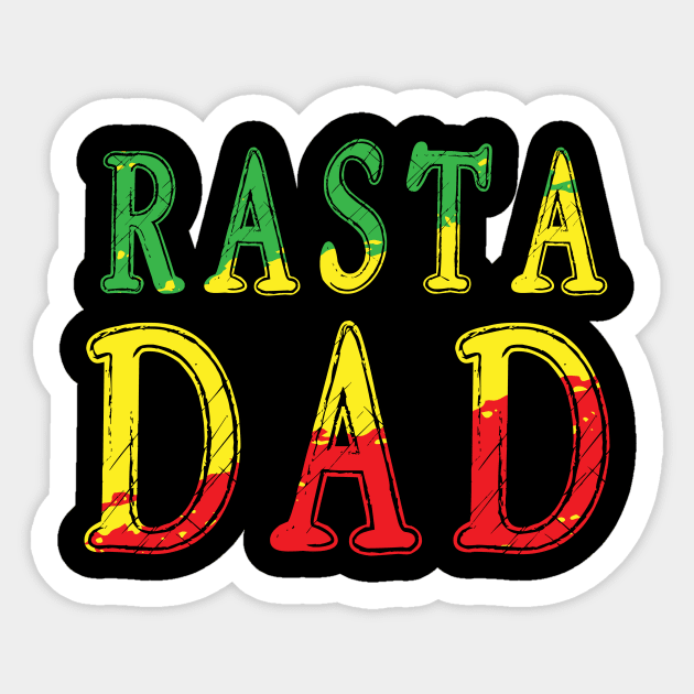 Rasta Dad Daddy , African Colors - Rastafarian - Sticker | TeePublic