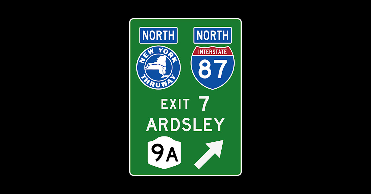 New York Thruway Northbound Exit 7: Ardsley Route 9A - New York Thruway ...