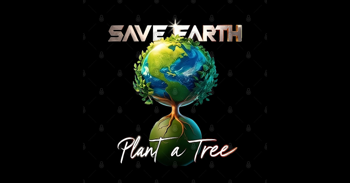 Save Earth - Plant a tree - Save Earth - Posters and Art Prints | TeePublic