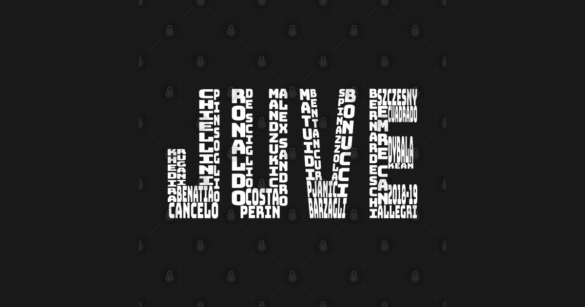 Juventus 2018 - 2019 - White Text JUVE - Juventus - T-Shirt | TeePublic