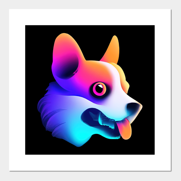 Corgi Cyberpunk Halloween Synthwave Spooky - Corgi - Posters and Art ...