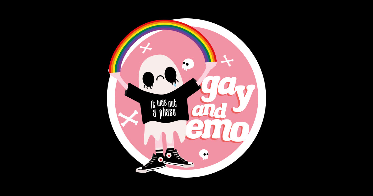 Gay and Emo Badge - Emo And Gay - Sticker | TeePublic