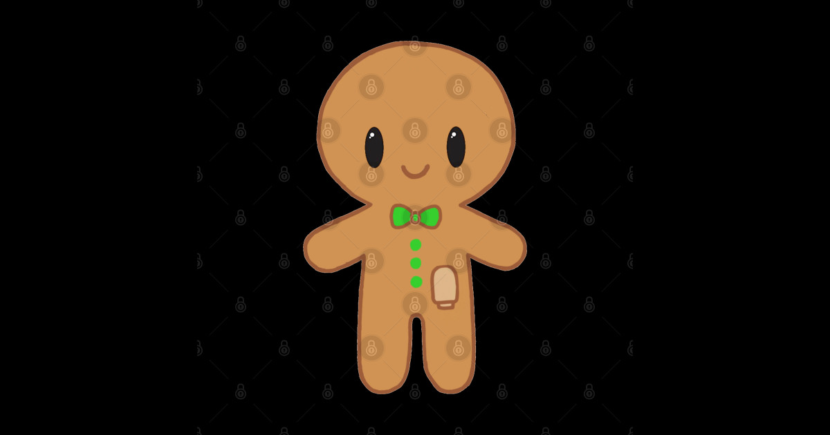 Gingerbread man with Ostomy (Green) - Gingerbread Man - Posters and Art ...