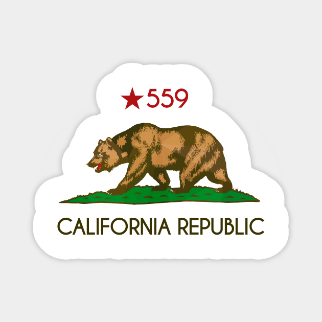 California USA 559 Area Code - California Usa 559 Area Code - Sticker ...