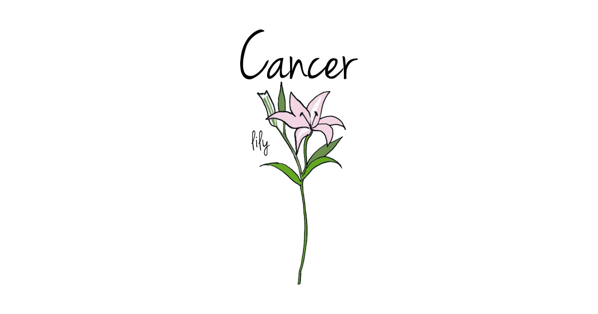 Cancer zodiac sign horoscope flower art - Zodiac Signs - T-Shirt ...