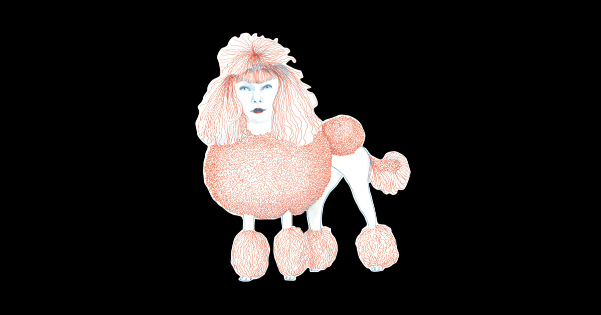 Weird poodles - Ginger dye - Pen Drawing - Sticker | TeePublic