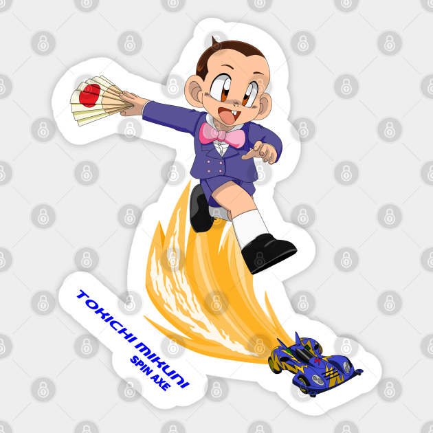 TOKICHI MIKUNI - SPIN AXE - Lets And Go Tamiya - Sticker | TeePublic