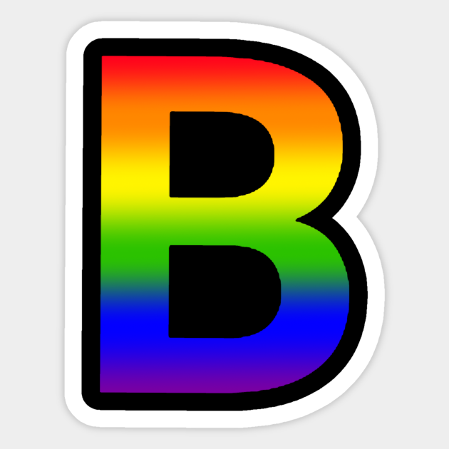 Rainbow Letter B - Rainbow - Sticker | TeePublic