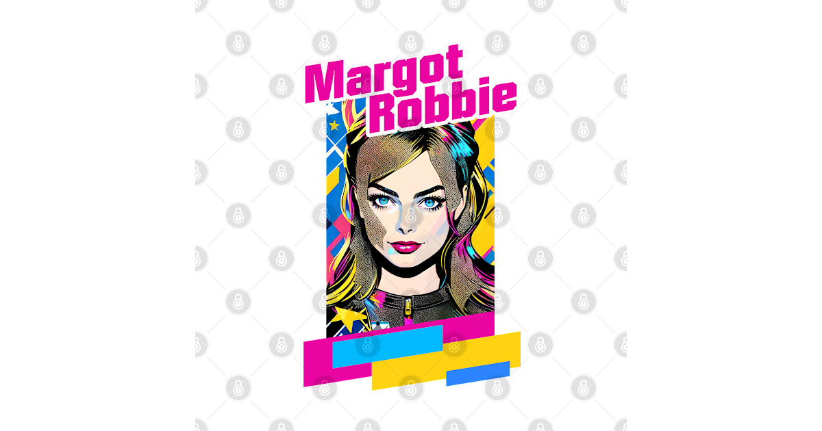 Margot Robbie graphic illustration design by ironpalette - Retro - T ...