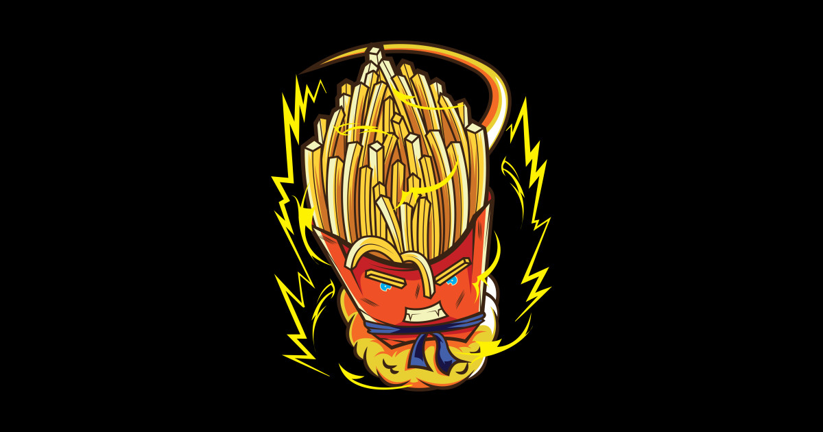 Saiyan Fries - Food - Sticker | TeePublic