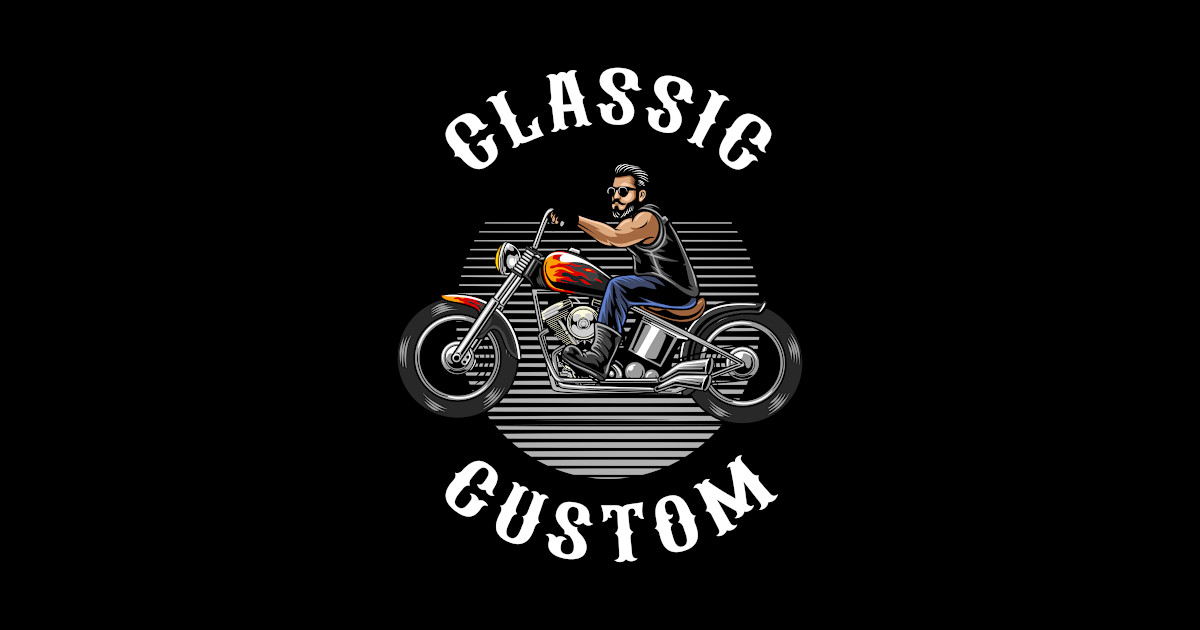 Classic Custom Chopper - Chopper Motorcycle - Sticker | TeePublic