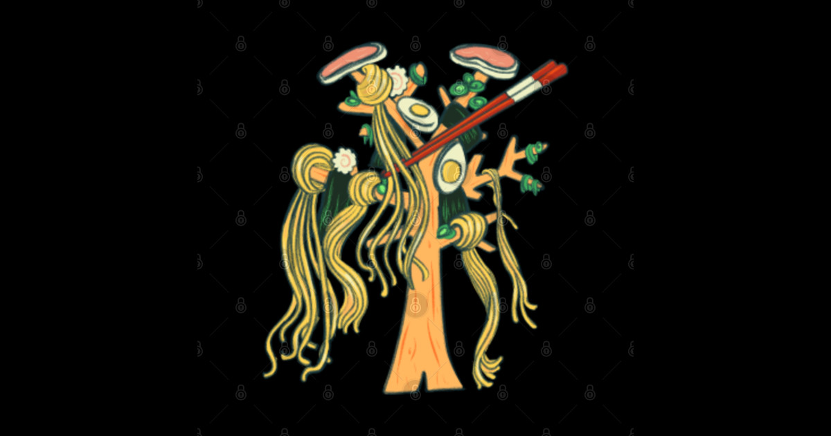 The ramen tree - Ramen Noodles - T-Shirt | TeePublic