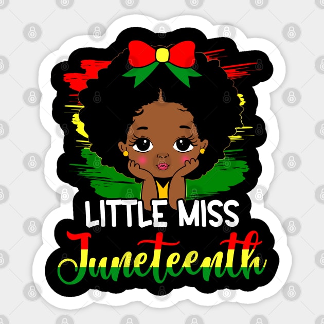 Little Miss Juneteenth Celebrating 1865 Cute Black Girls Kid ...