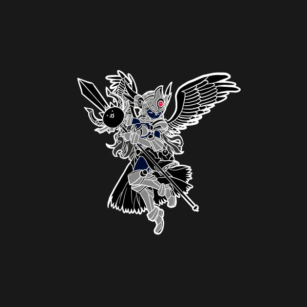 True Valkyrie Cat, Dark - Valkyrie Cat - T-Shirt | TeePublic