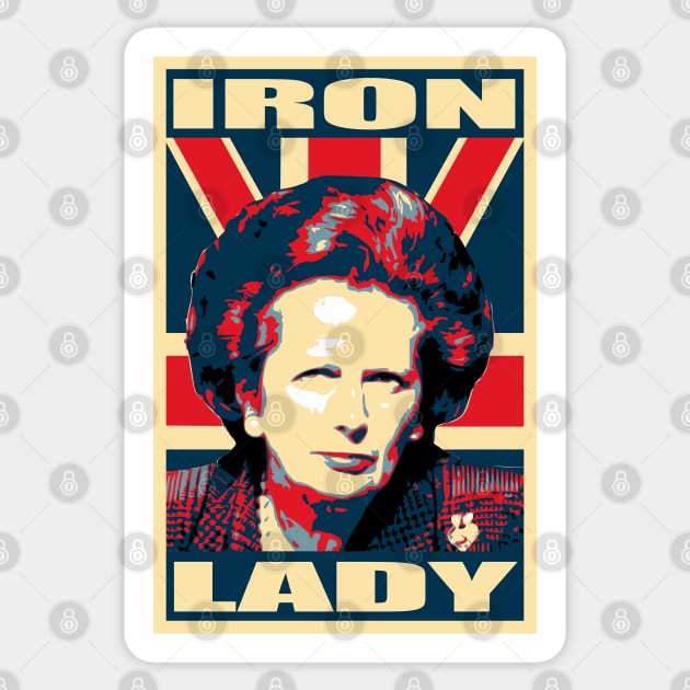 Iron Lady Propaganda Poster Pop Art - Margaret Thatcher - Sticker ...