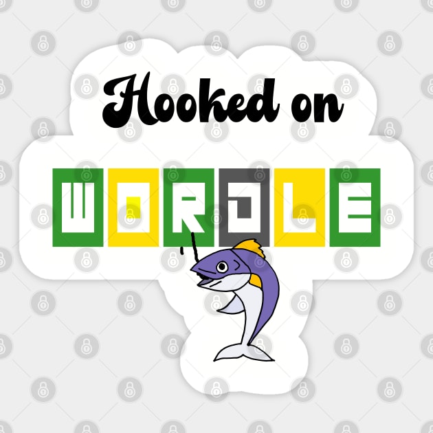 Funny Hooked on Wordle Wordle Online Word Game - Word Game - Sticker ...