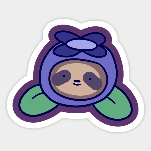 Blueberry Sloth Face - Sloth - Sticker | TeePublic
