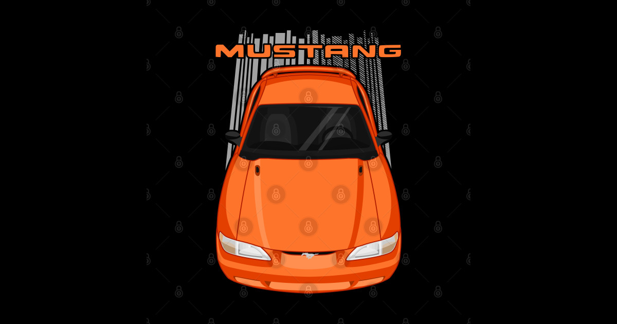 Mustang GT 1994 to 1998 SN95 - Orange bright tangerine - Orange - T ...