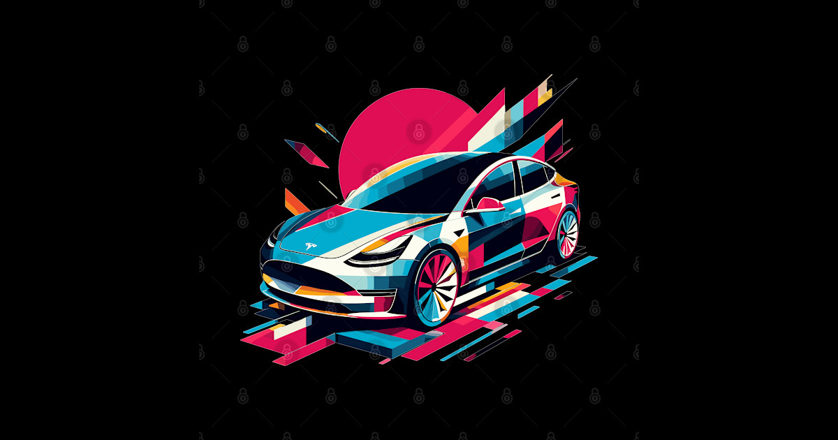Tesla Model 3 - Tesla Model 3 - Posters and Art Prints | TeePublic