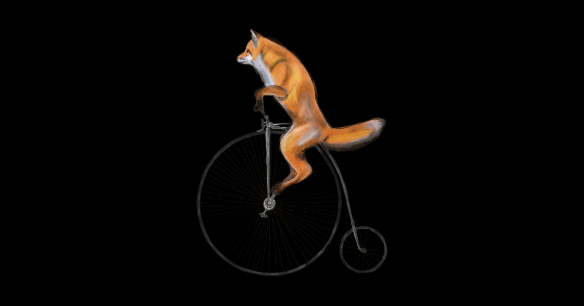 Nonconformist Fox (Fox Only) - Penny Farthing Fox - Sticker | TeePublic