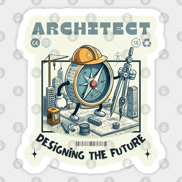Architect designing the future - Architecture - Sticker | TeePublic