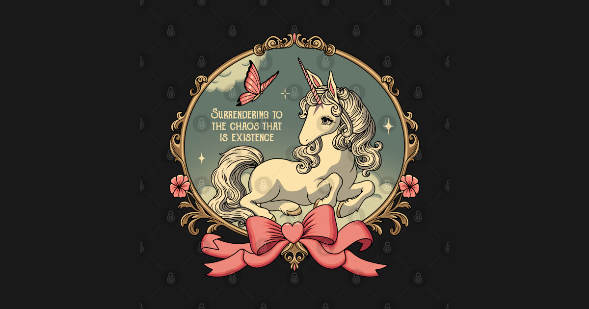 surrendering to the chaos that is existence unicorn - Unicorn Lover - T-Shirt | TeePublic