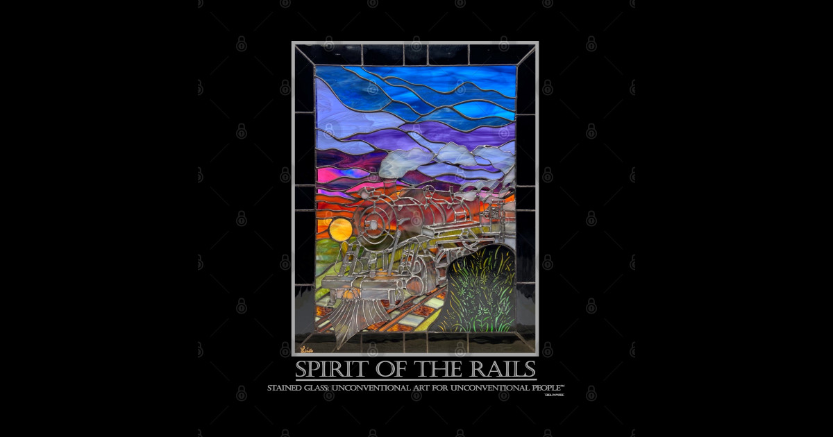 Spirit of the Rails Stained Glass for Dark - Train - Posters and Art ...