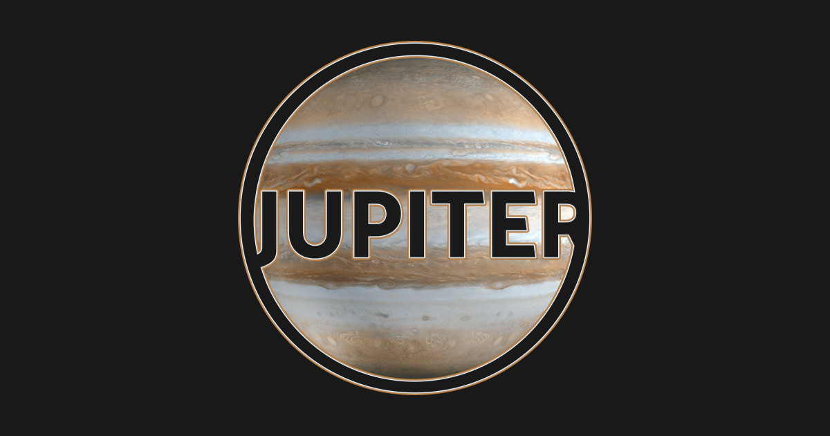 Planet Jupiter with lettering gift space idea - Jupiter - T-Shirt ...