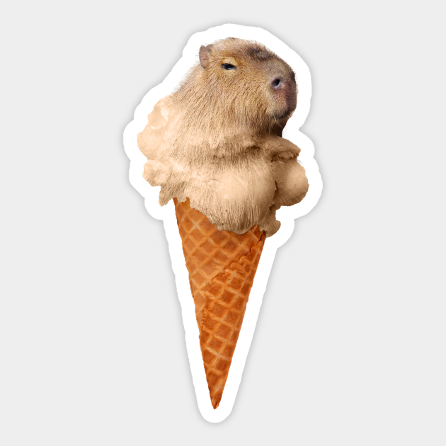 Ice Capybara - Ice Capybara - Sticker | TeePublic