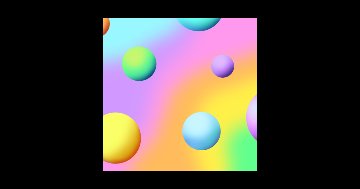 Pastel Rainbow Gradient with Orbs - Pastel Orbs - Posters and Art ...
