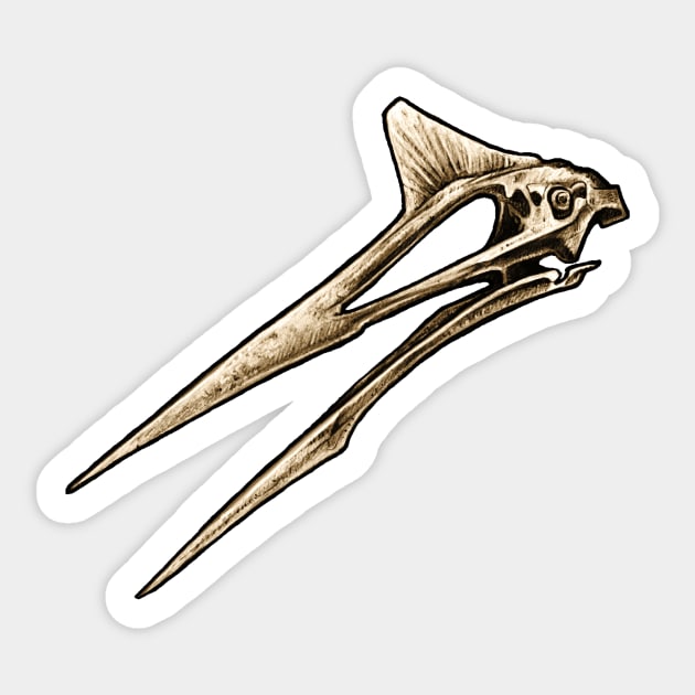 Quetzalcoatlus Pterosaur Skull - Quetzalcoatlus - Sticker | TeePublic