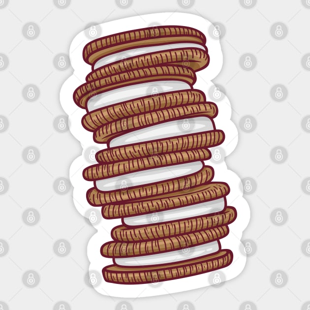 Chocolate Biscuit Pattern - Biscuits - Sticker | TeePublic