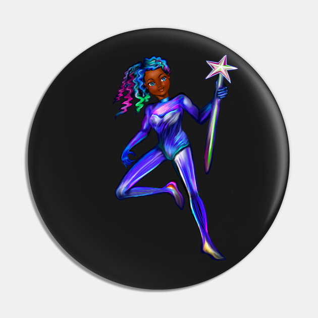 Black anime girl from outer space ! beautiful black girl with multi ...