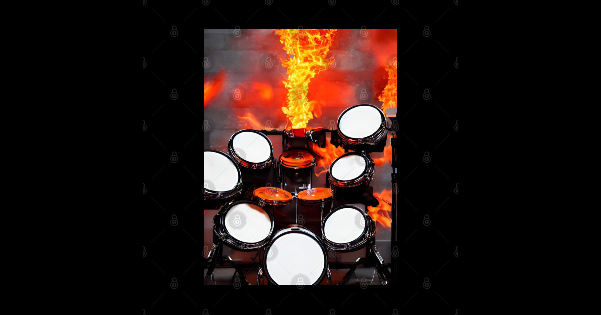 Drums and Pillar of Fire - Drums And Pillar Of Fire - Sticker | TeePublic