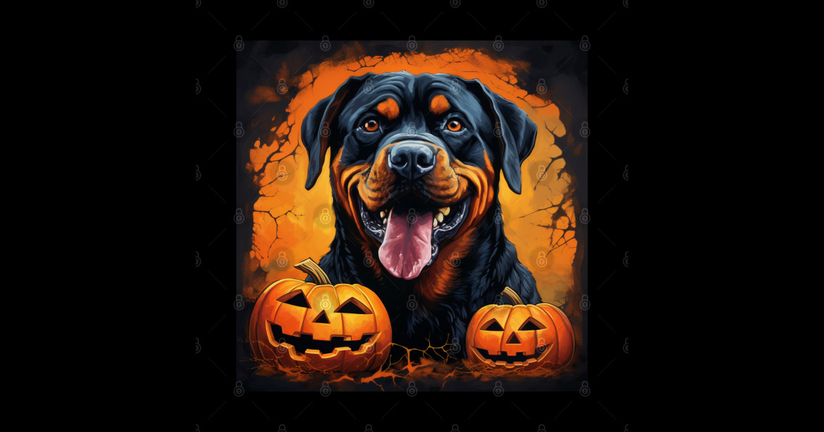 Rottweiler Halloween Design - Rottweiler - Sticker | TeePublic