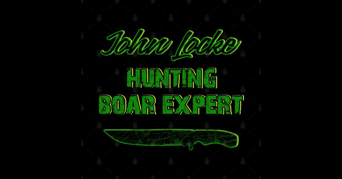 John Locke - Boar Expert - Lost - Sticker | TeePublic