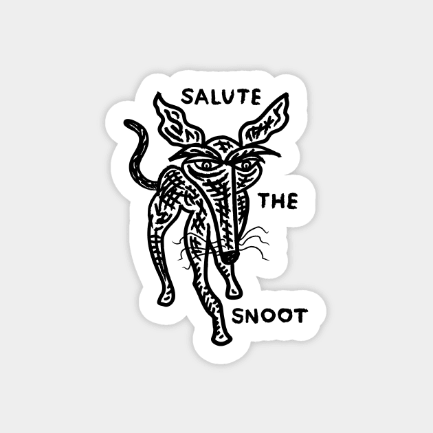 Salute The Snoot - Dogs - Sticker | TeePublic