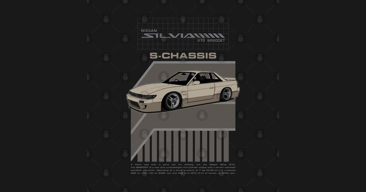 Silvia S13 (beige) - Silvia S13 - T-Shirt | TeePublic