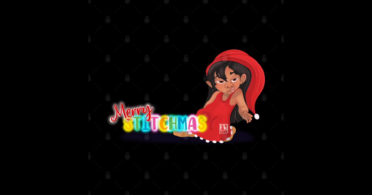 Merry Stitchmas Christmas Lilo & Stitch - Lilo And Stitch - Sticker ...