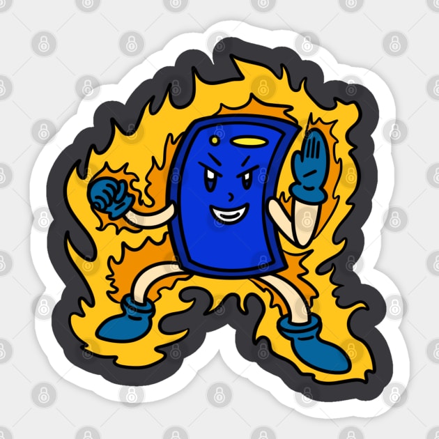 Cute cartoon recharge - Cartoony - Sticker | TeePublic