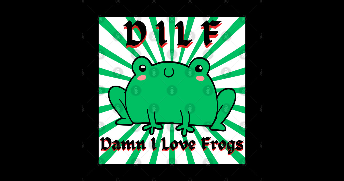 DILF Damn I Love Frogs - Frog Merch - Sticker | TeePublic